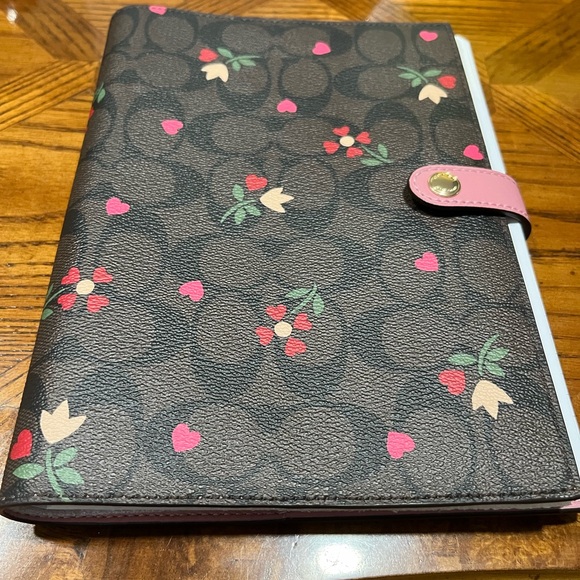 Coach | Office | Coach Notebook In Signature Canvas With Heart Petals ...